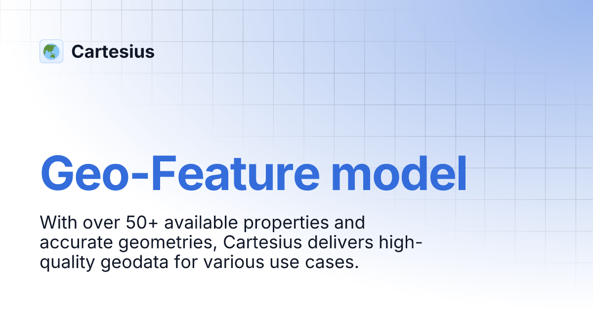 Geo-Feature model | Cartesius